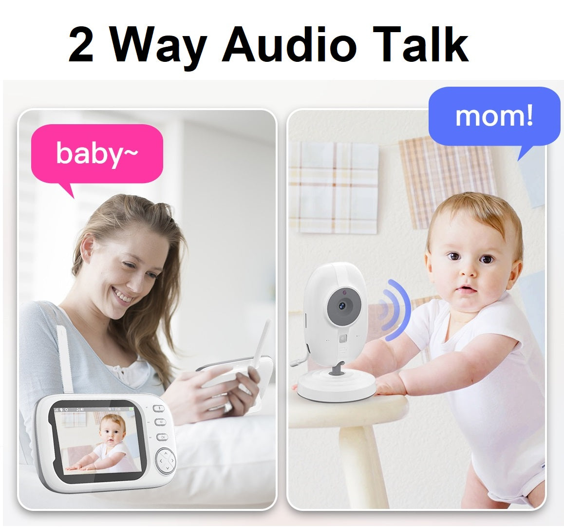 Smart Baby Monitor 2.0 | HD Video & 2-Way Audio Talk | Baby's Luxury Lane