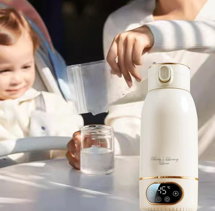 Travel Portable Bottle Warmer | Fast Heating for Milk | Baby's Luxury Lane
